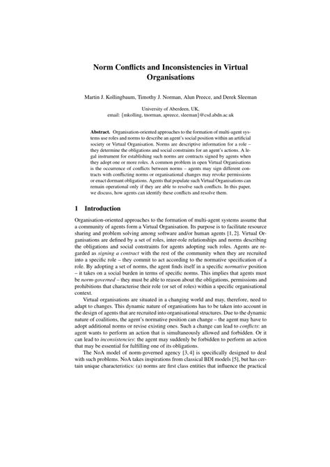 pdf norm conflicts and inconsistencies in virtual organisations