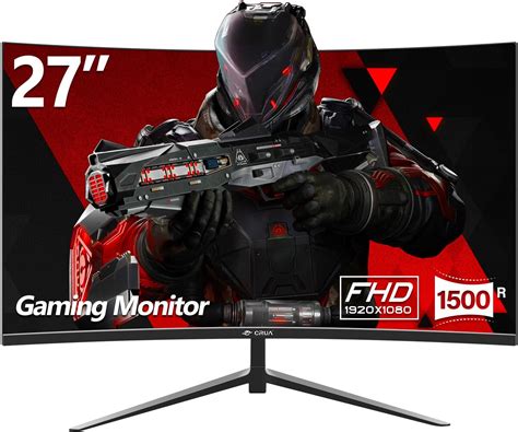 CRUA Gaming Monitor Curved Monitor 27 Zoll FHD Curved Computer