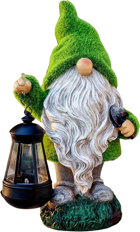 TERESA S COLLECTIONS Lustig Gartenzwerge Gartendeko für Draußen 33cm