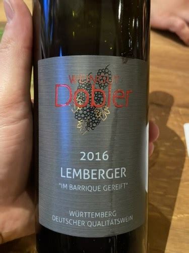 Weingut Dobler Lemberger Im Barrique Gereift Vivino US