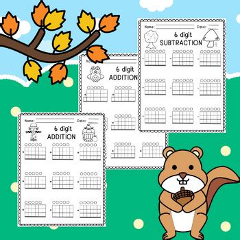Regrouping Template For 4 5 6 And 7 Digit Addition Or Subtraction