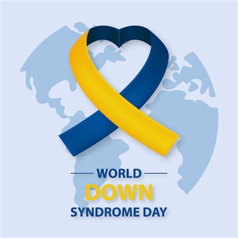 Giornata Mondiale Della Sindrome Di Down Vettore Premium