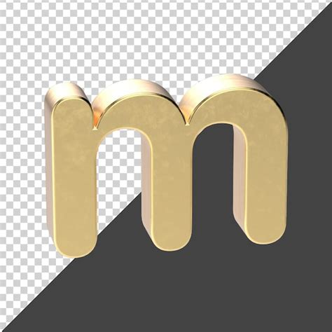 Una letra mayúscula renderizado dorado aislado Archivo PSD Premium