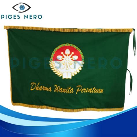 Jual Bendera Pataka Bordir Dharma Wanita Persatuan 90 X 135 Cm Shopee