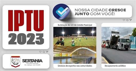 Prefeitura de Sertânia lança Campanha IPTU 2023 PE Notícias