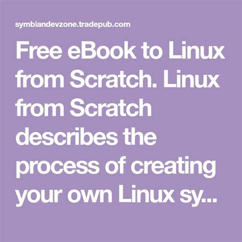 Free EBook To Linux From Scratch Linux From Scratch Describes The