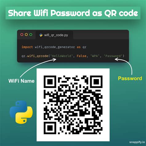 python space community of python programmers on twitter share your wifi password as qr code