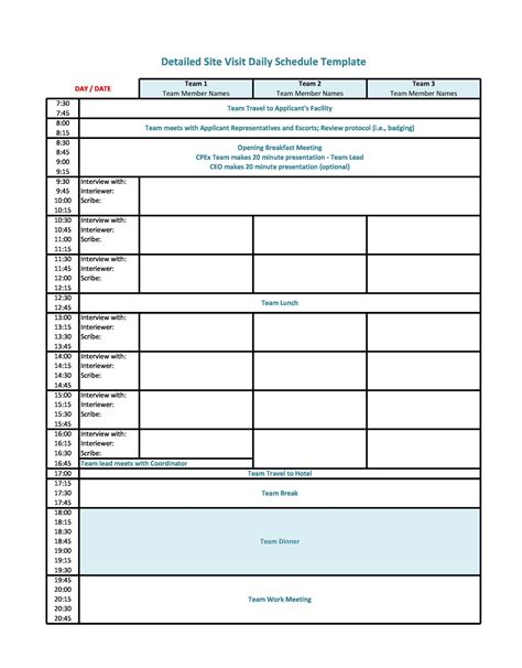 30 Free Daily Schedule Templates Excel Word TemplateArchive