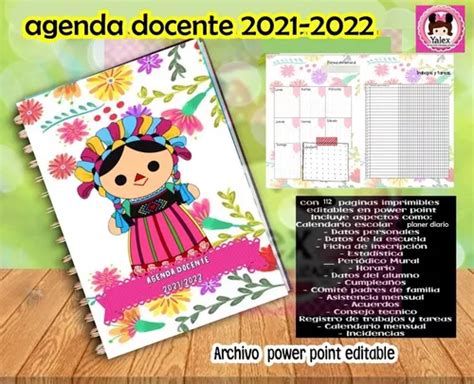 Kit Imprimible Agenda Docente Mexicanita Maestra Mercadolibre