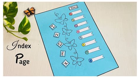 How To Make Index Page Index Page Decoration Index Design For Project