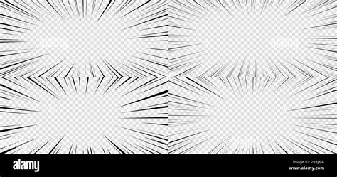 Manga fondo transparente con efectos vectoriales de líneas de acción