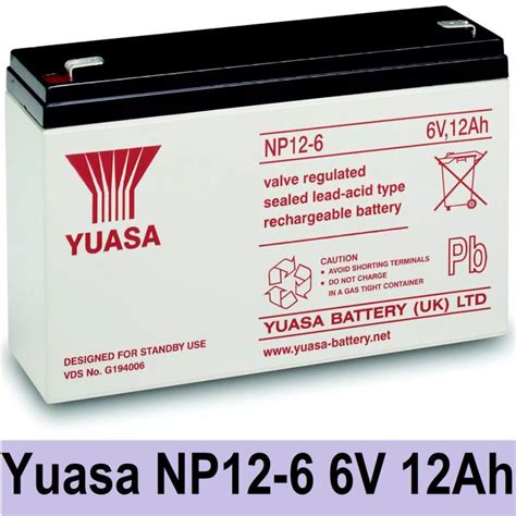 Yuasa V Ah Sla Rechargeable Battery Np Valve Regulated Sealed