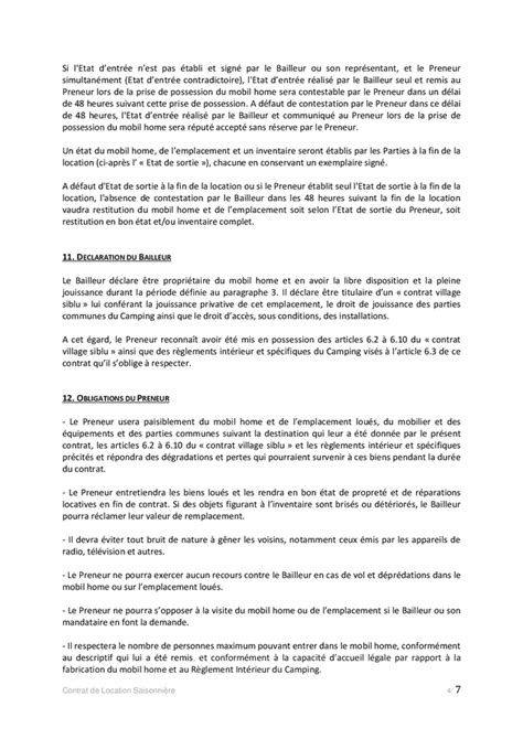 Contrat De Location Saisonniere DOC PDF Page 4 Sur 7