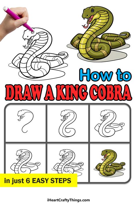 Easy Cobra Snake Drawings