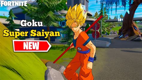 NEW GOKU SUPER SAIYAN STYLE SKIN GAMEPLAY FORTNITE X DRAGON BALL