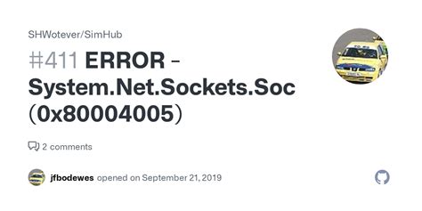 error system sockets socketexception 0x80004005 · issue 411 · shwotever simhub · github