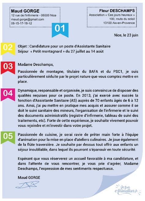 Lettre De Motivation Animatrice Centre De Loisirs Laboite Cv Fr
