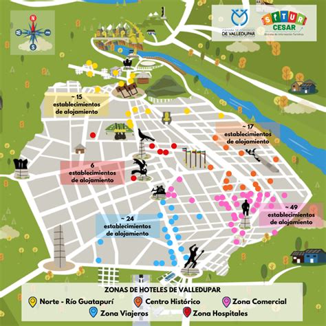 Mapa Turístico de Valledupar SITUR Cesar