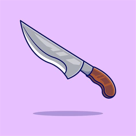 Premium Vector Floating Knife Cartoon Vector Icon Illustration Food