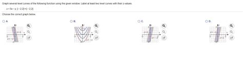 solved graph several level curves of the following function