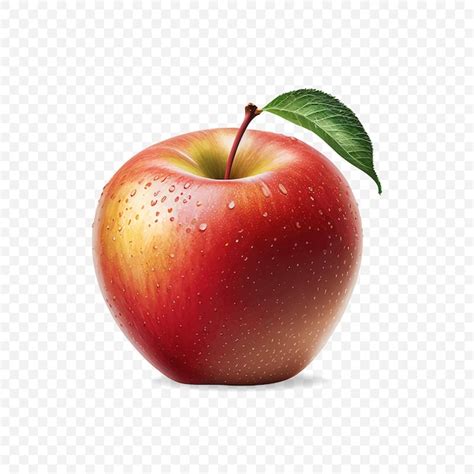 Premium Vector Red Apple With A Leaf In Realistic Vector Style