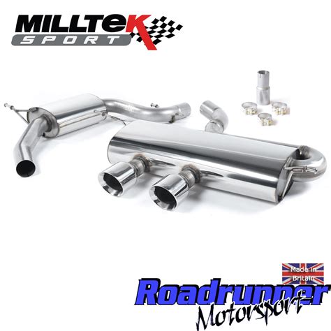 Milltek Golf GTi MK5 Exhaust Cat Back System R32 Style Resonated 4 Tip
