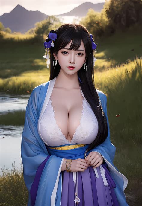 Stable Diffusion AI アート 金髪 女性 メイド服 メイド ドレス キッチン リアル 青い目 笑顔