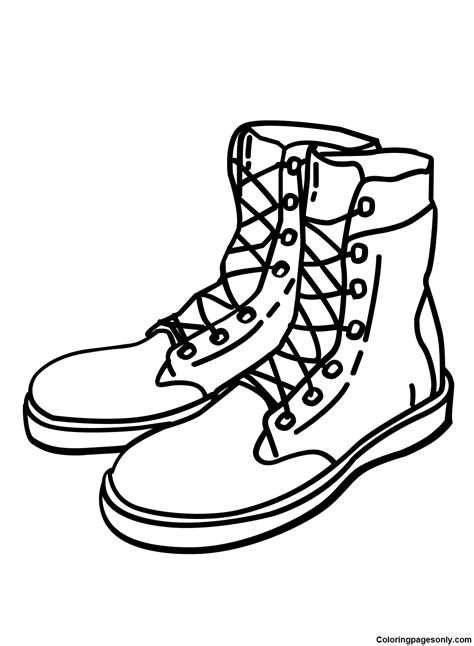 50 páginas para colorear de botas ColoringPagesOnly