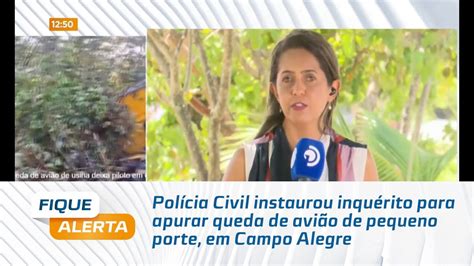 Pol Cia Civil Instaurou Inqu Rito Para Apurar Queda De Avi O De Pequeno