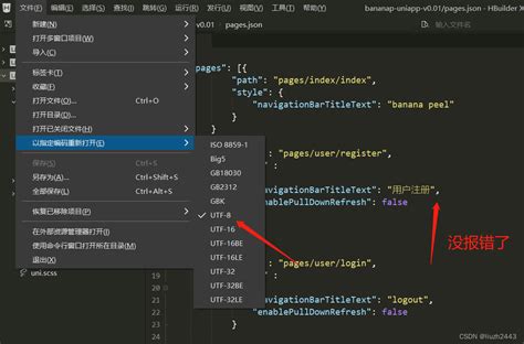 uni app编译后乱码或项目在hbuilder x中出现提示中文附近有编码错误 this character may get silently deleted by one or csdn博客