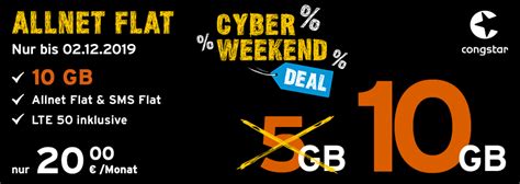 Congstar Cyber Weekend Deal Allnet Flat Angebot Nicht Verpassen