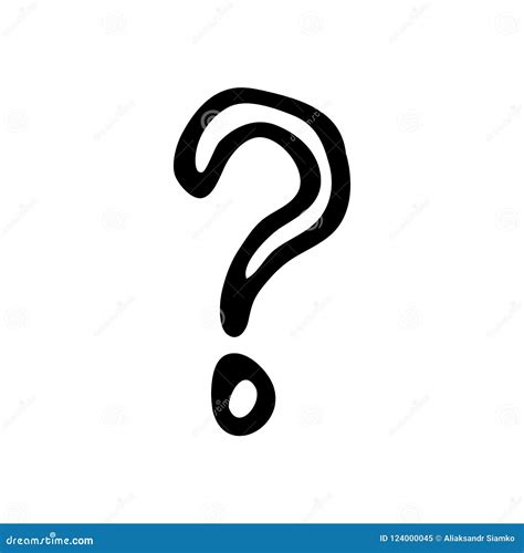 Hand Drawn Question Mark Doodle Sketch Style Icon Stock Vector
