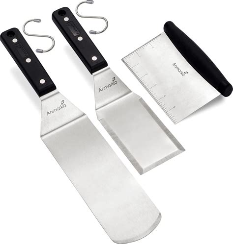 Ensemble De Spatules En Acier Inoxydable Spatules Teppaniyaki