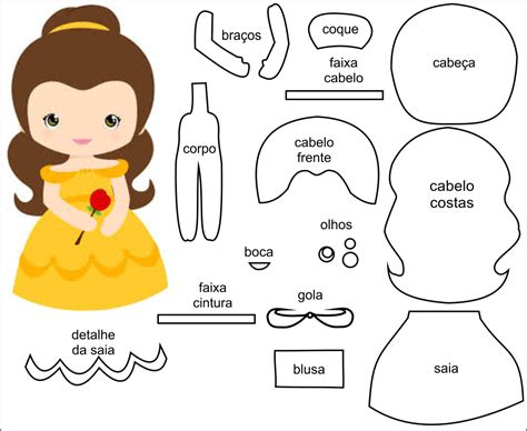 Moldes De Bonecas De Feltro E EVA Ver E Fazer