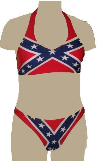Women S Rebel Halter Top Bikini DL Grandeurs Confederate Rebel Goods