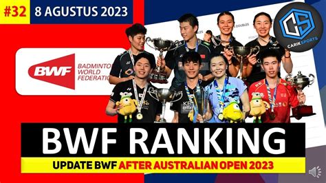 Ranking BWF Terbaru Setelah Australia Open 2023 Ganda Korea Ancaman
