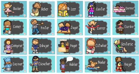 Fabulosos diseños de verbos para enseñar y aprender en clase Material
