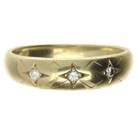 Ring Af Guld 14kt Fattet Med Brillanter Ialt Ca 0 09ct Ebuy Dk