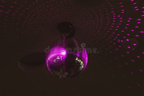 Closeup Of A Purple Disco Ball Stock Image Image Of Close Color