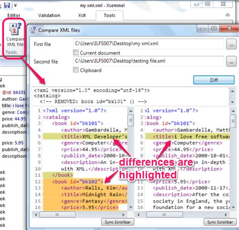 xml editor to create edit xml files compare and validate xml file