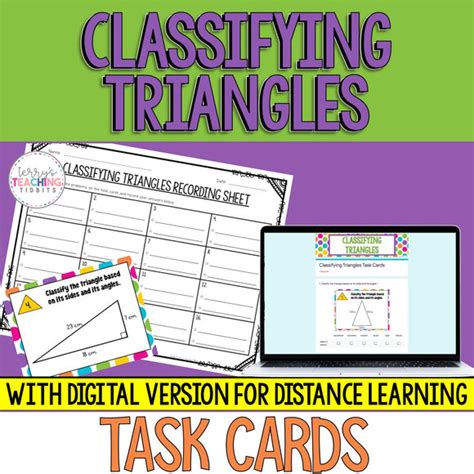 classify triangles task cards terry s teaching tidbits