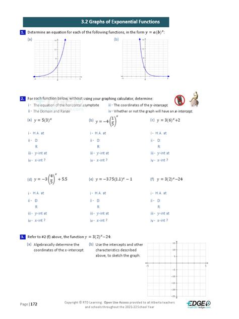 3 2 graphs of exponential functions pdf function mathematics exponential function