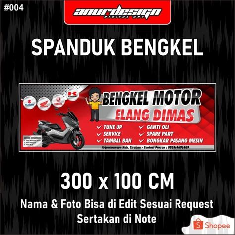 Jual Spanduk Bengkel Motor Shopee Indonesia