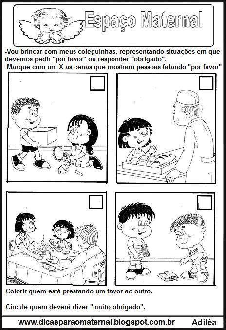 Atividades Alguns Valores Maternal Imprimir E Colorir Espa O Maternal
