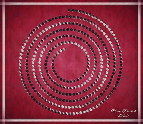 Calendario Lunar 2025 Fases Lunares En Espiral Foto Premium