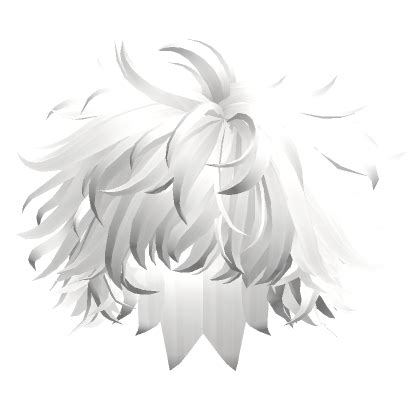 Wolf Cut Messy Mullet Hair In White Roblox ID Code