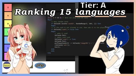 The Official Programming Language Tier List Ranking Programming