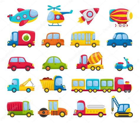 Gran Conjunto De Transporte De Color Para Ni Os Aviones Brillantes