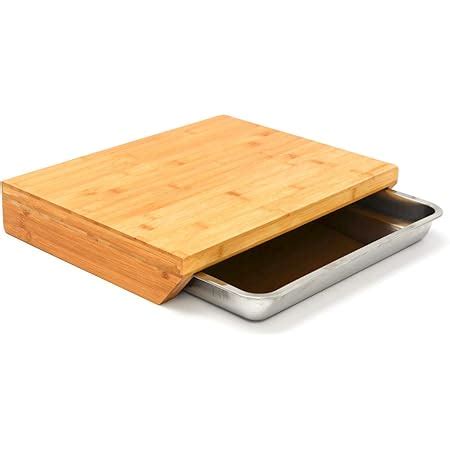 Cleenbo Schneidbrett Mit Auffangschale Cube Bamboo Profi Holz