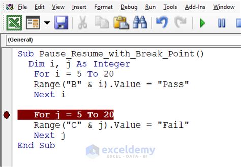 Excel VBA To Pause And Resume Macro 5 Examples